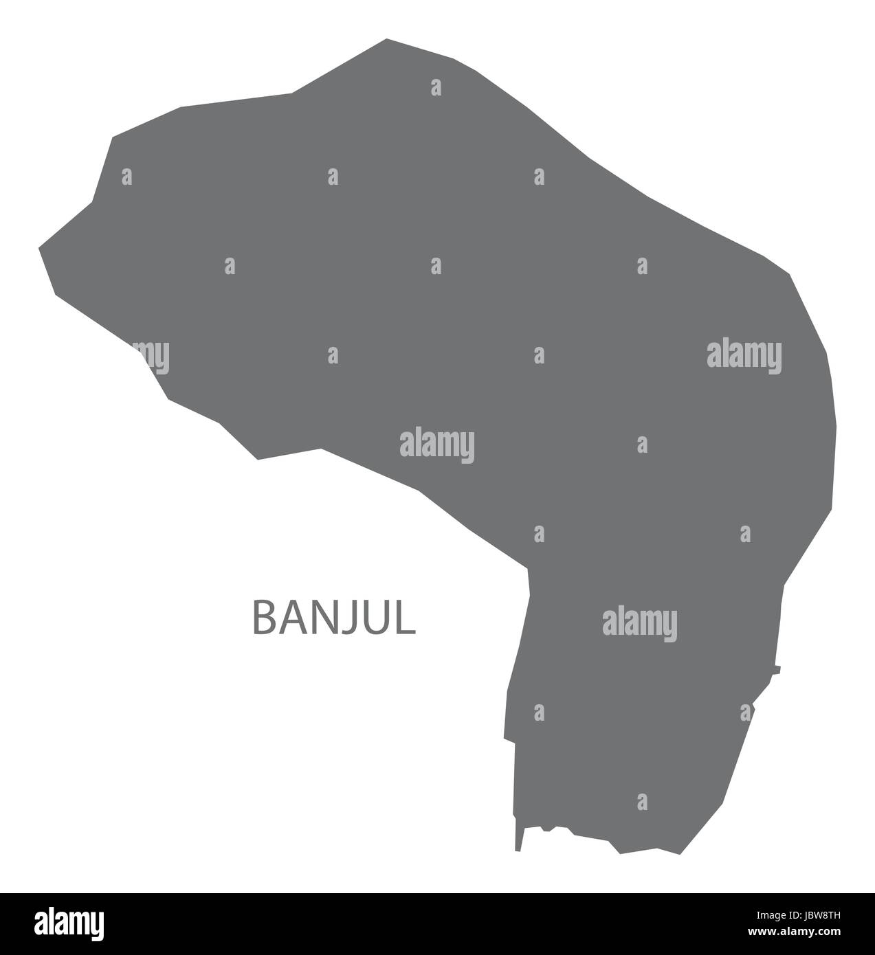 Banjul vector map hi-res stock photography and images - Alamy