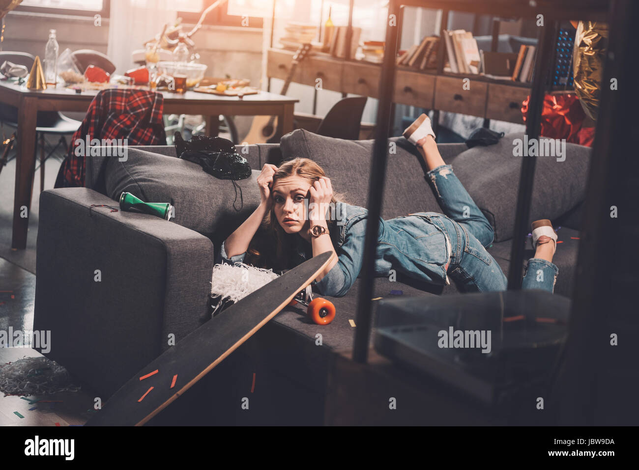 Woman drunk party hi-res stock photography and images - Alamy