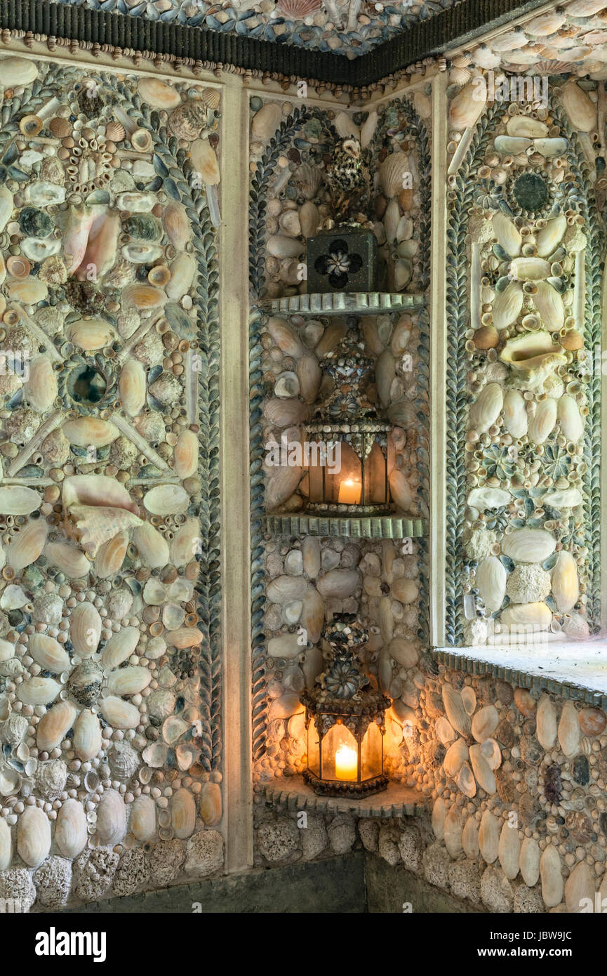 The Cilwendeg Shell House Hermitage, Boncath, Pembrokeshire, Wales. The ...