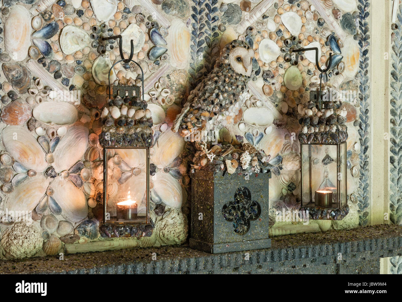 The Cilwendeg Shell House Hermitage, Boncath, Pembrokeshire, Wales. The ...