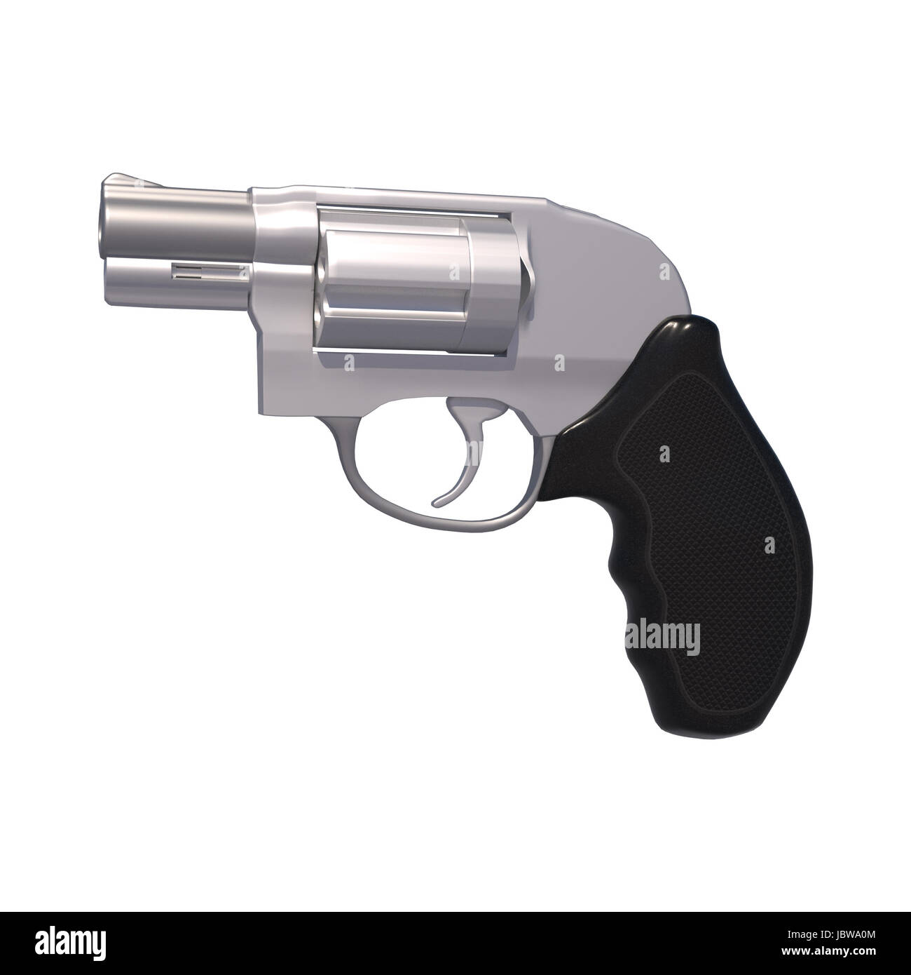 3D digital render of a 38 special revolver isolated on white background ...