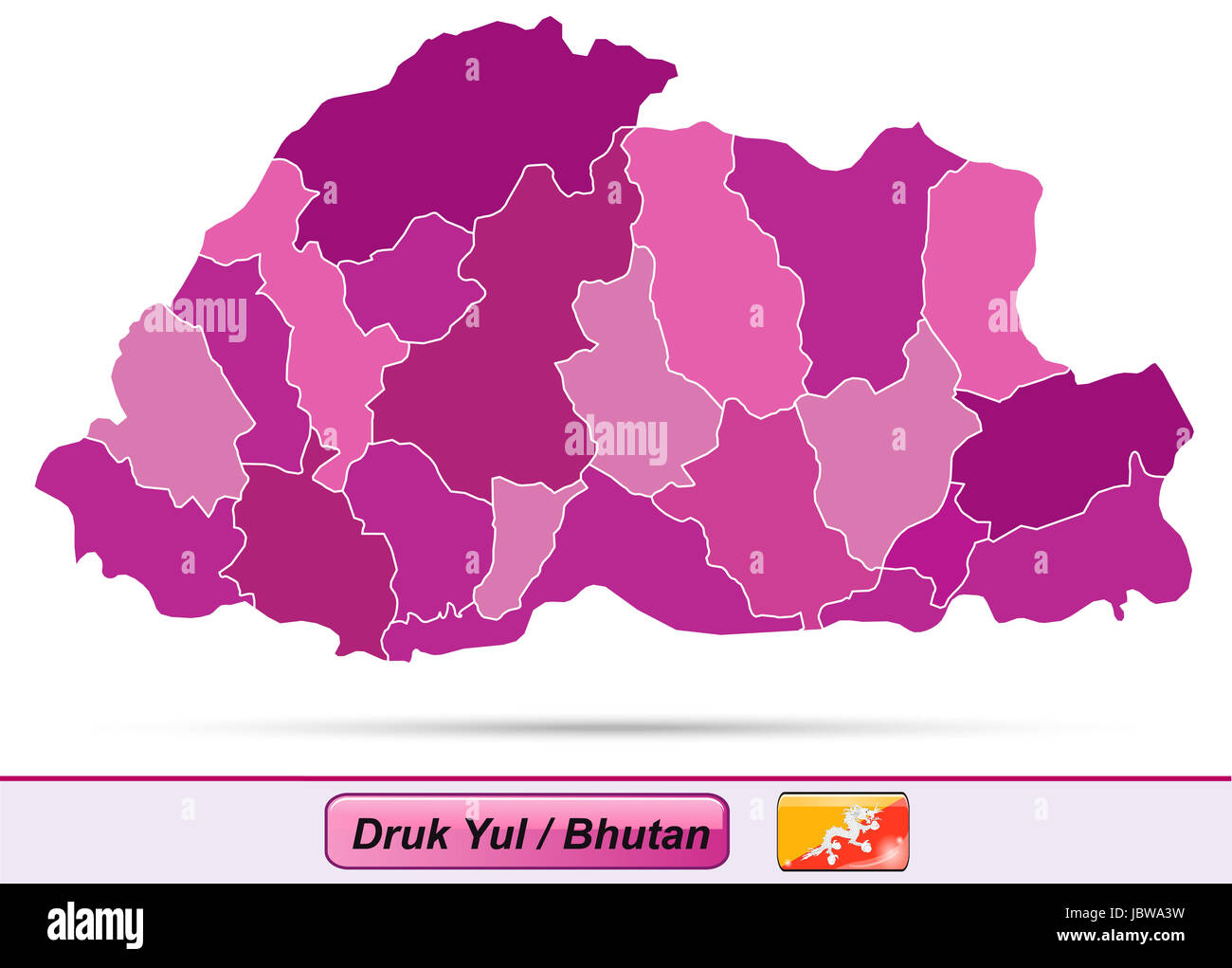 Bhutan landkarte hi-res stock photography and images - Alamy