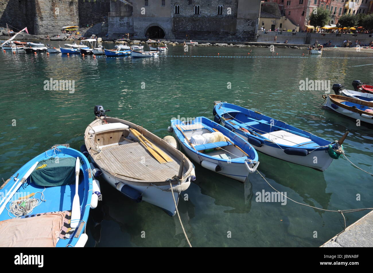 boote, boot, Vernazza, hafen, Cinque Terre, Italien, ligurien, küste ...