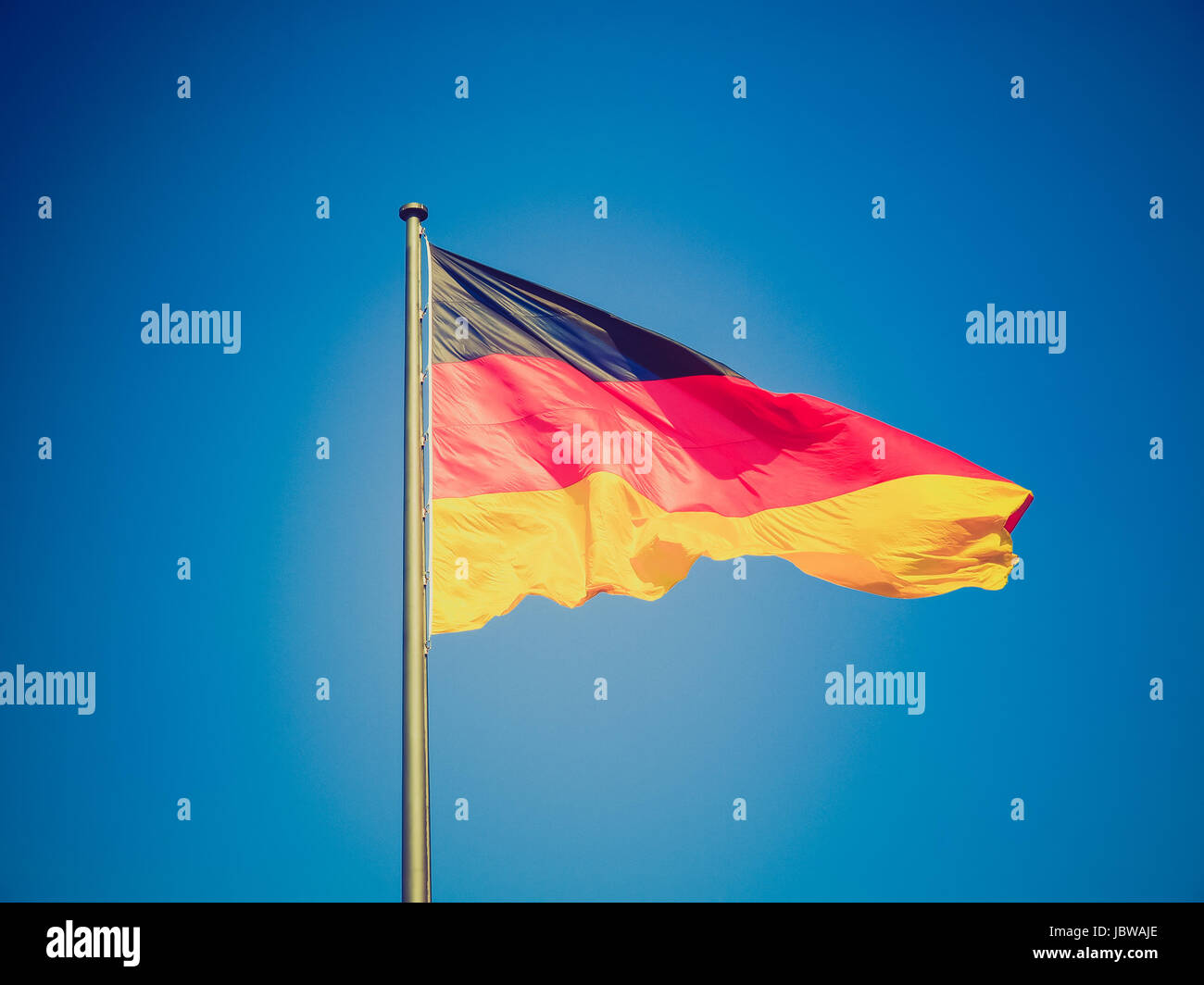 Vintage retro looking The national German flag of Germany (DE Stock ...
