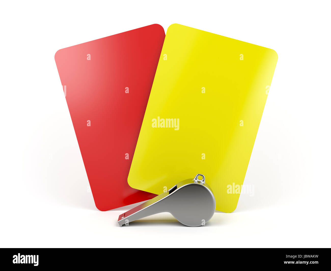 Referee yellow red cards Cut Out Stock Images & Pictures - Alamy