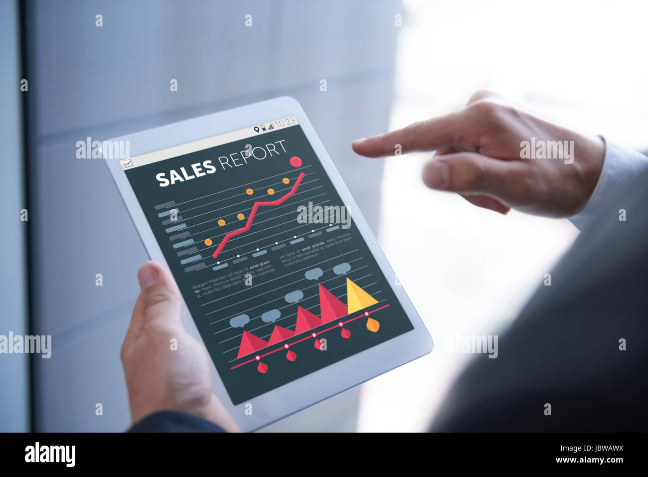 New updates about sales report Stock Photo - Alamy