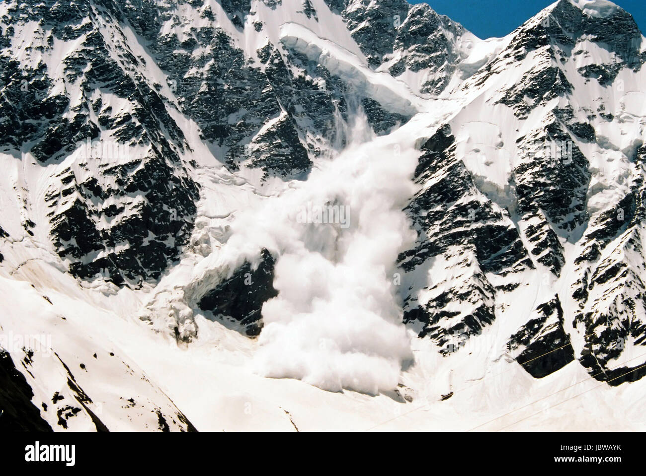 Clear example of how an avalanche begins and mountain Donguz-Orun in ...