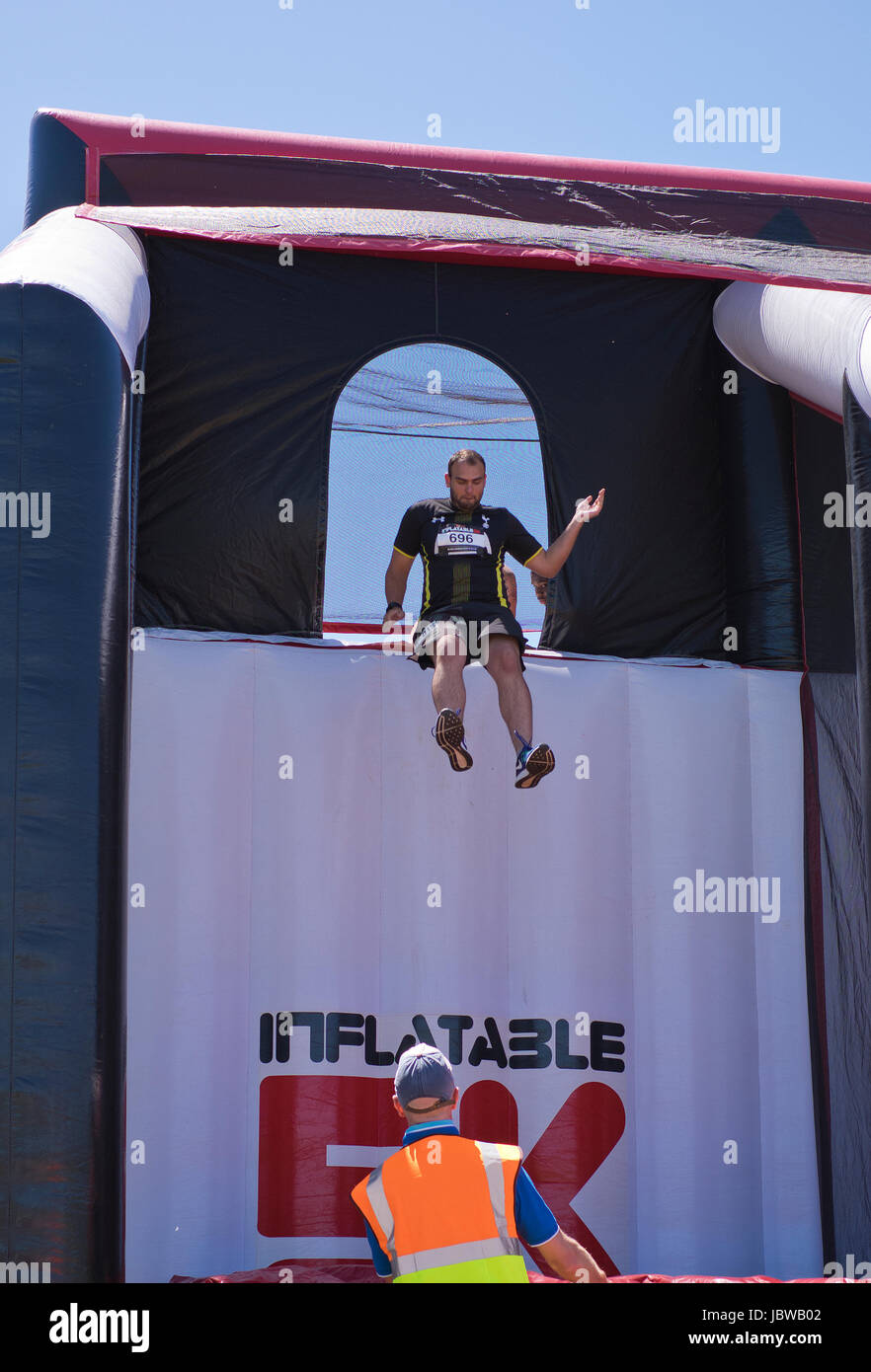 Inflatable fun adult course hi-res stock photography and images - Alamy