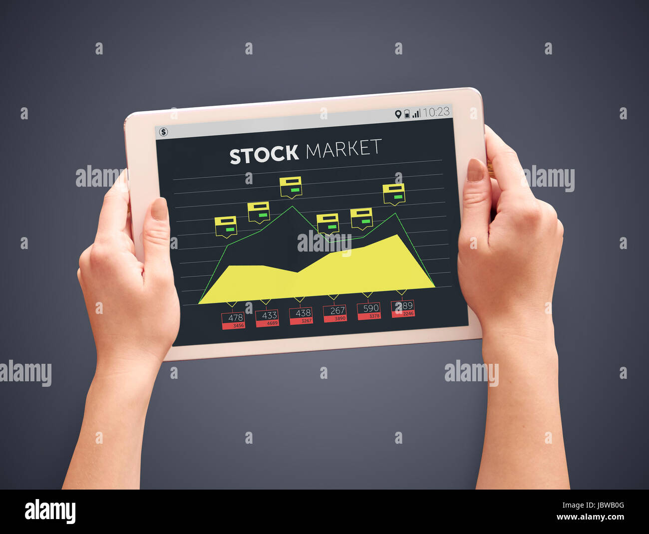 Picture of stock market showed on digital tablet Stock Photo - Alamy