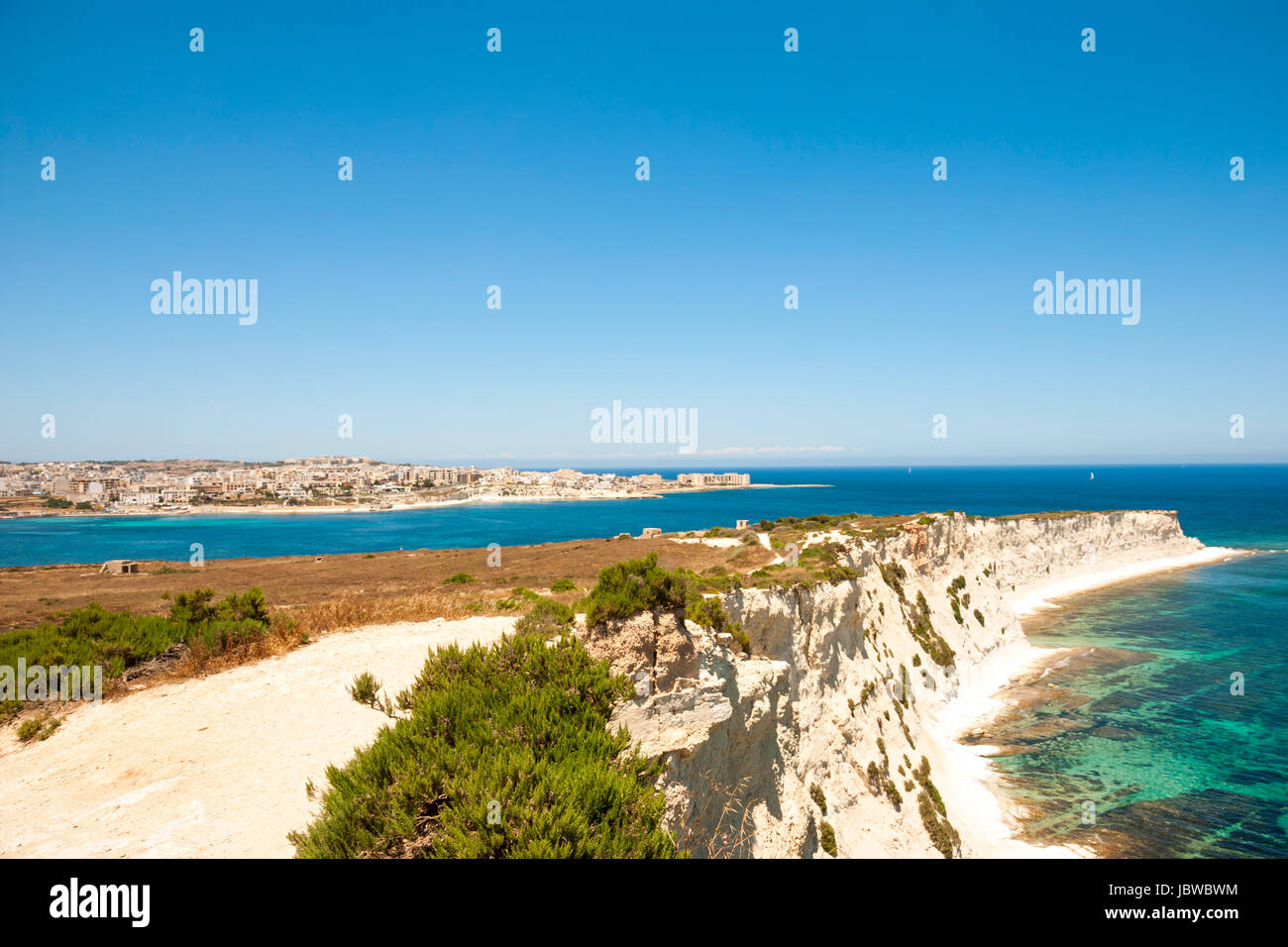 White cliffs at the coast of Malta Stock Photo - Alamy