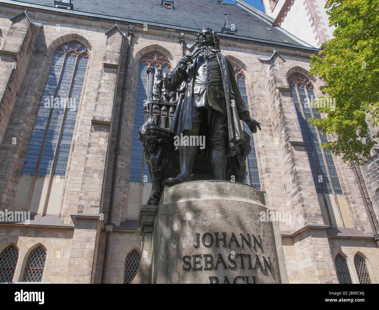 The Neues Bach Denkmal meaning new Bach monument stands since 1908 in ...