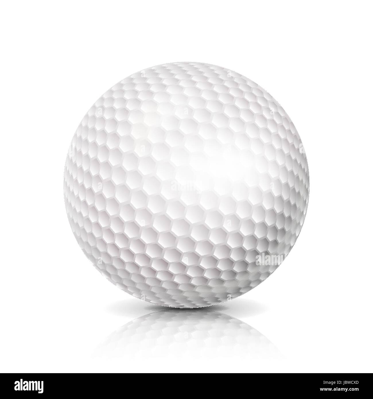 Realistic Golf Ball Isolated On White Background. Traditional Classic ...