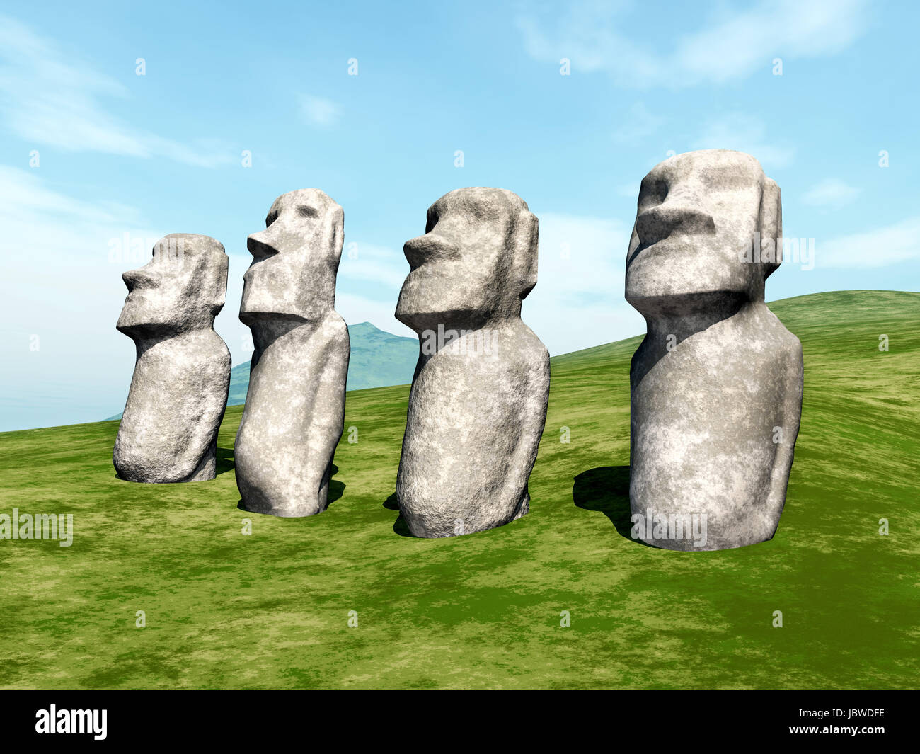 The moai illustration hi-res stock photography and images - Alamy