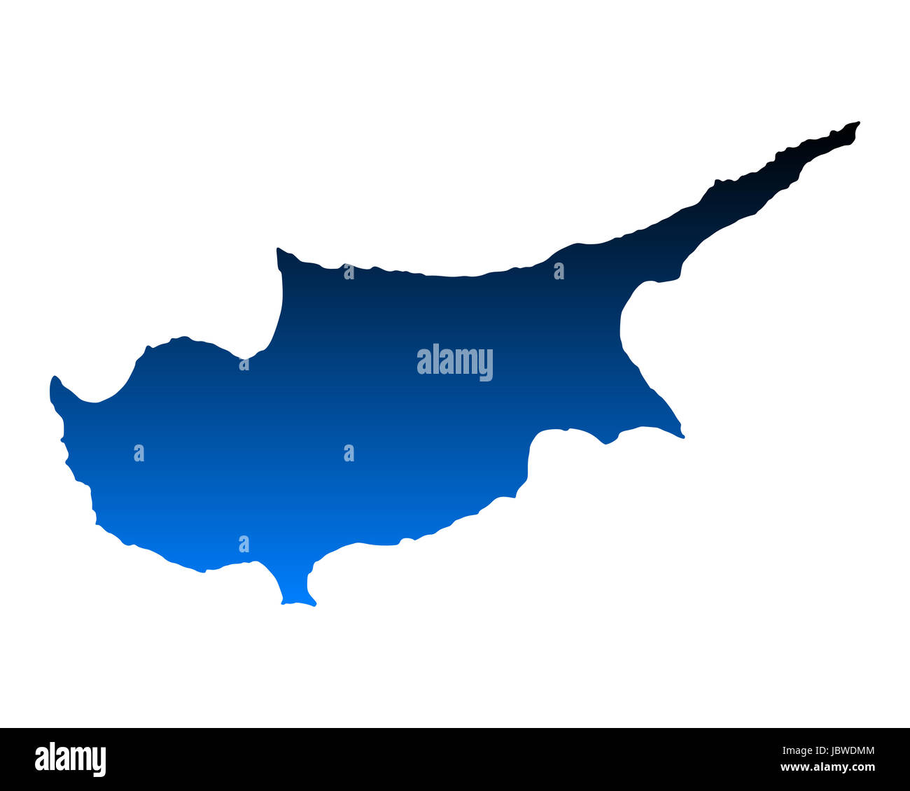 Karte von Zypern Stock Photo - Alamy
