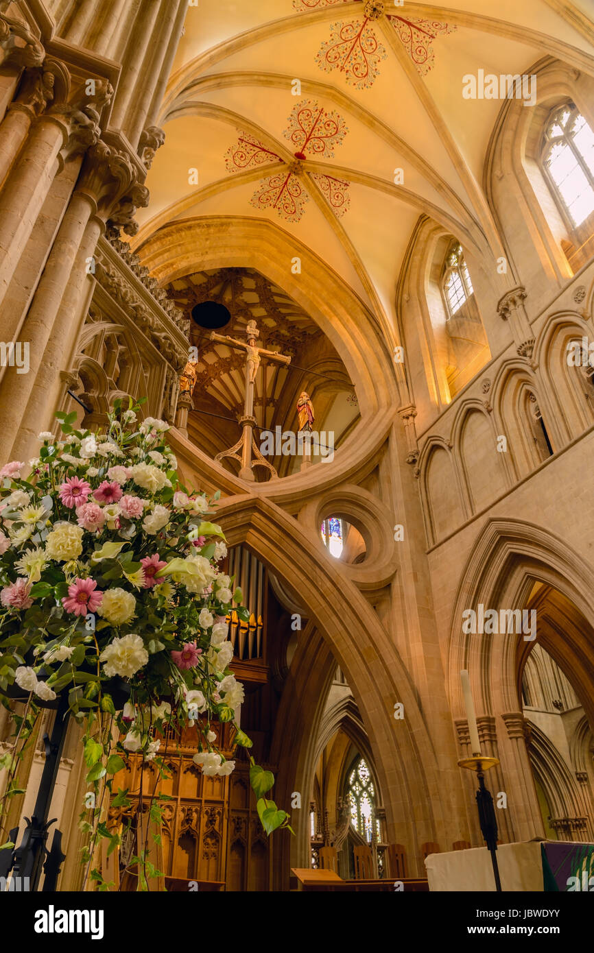 Indoor of the Wells Cathedral Stock Photo - Alamy