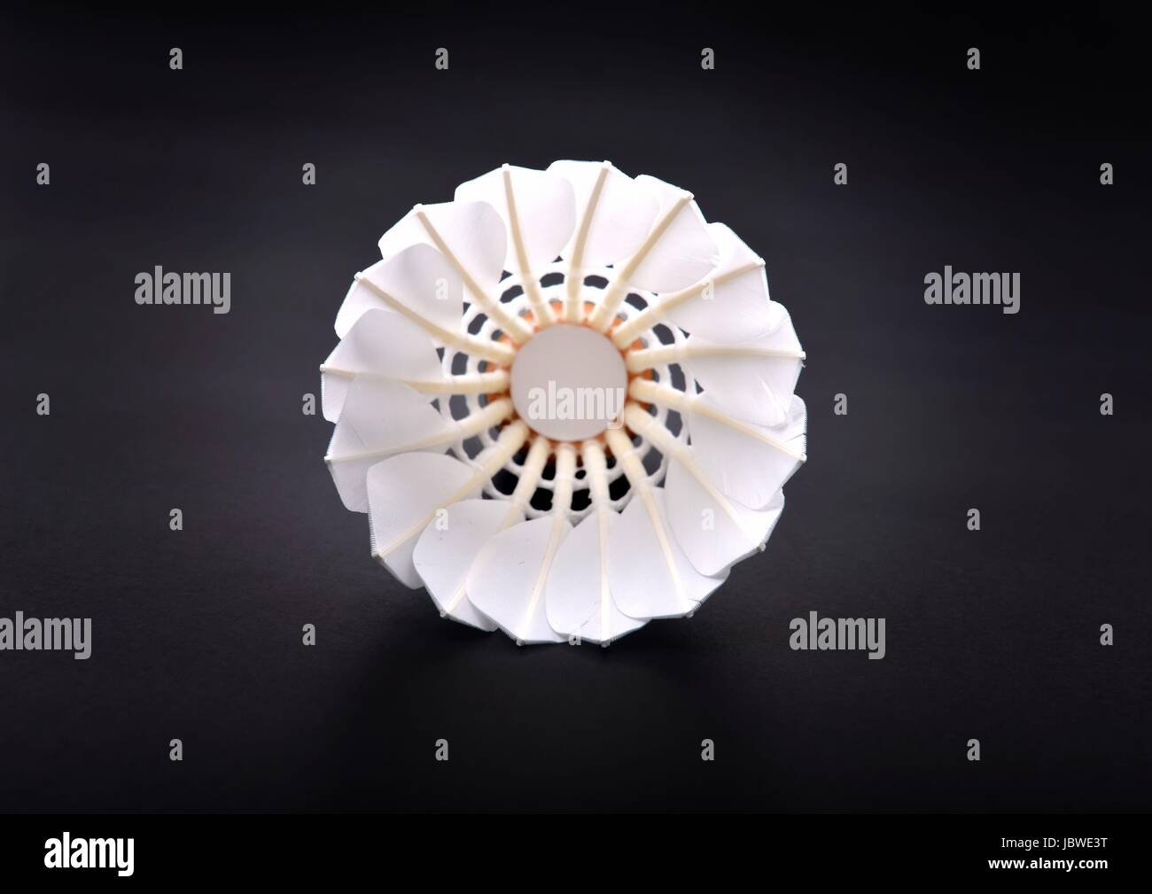new shuttlecock on dark floor Stock Photo - Alamy