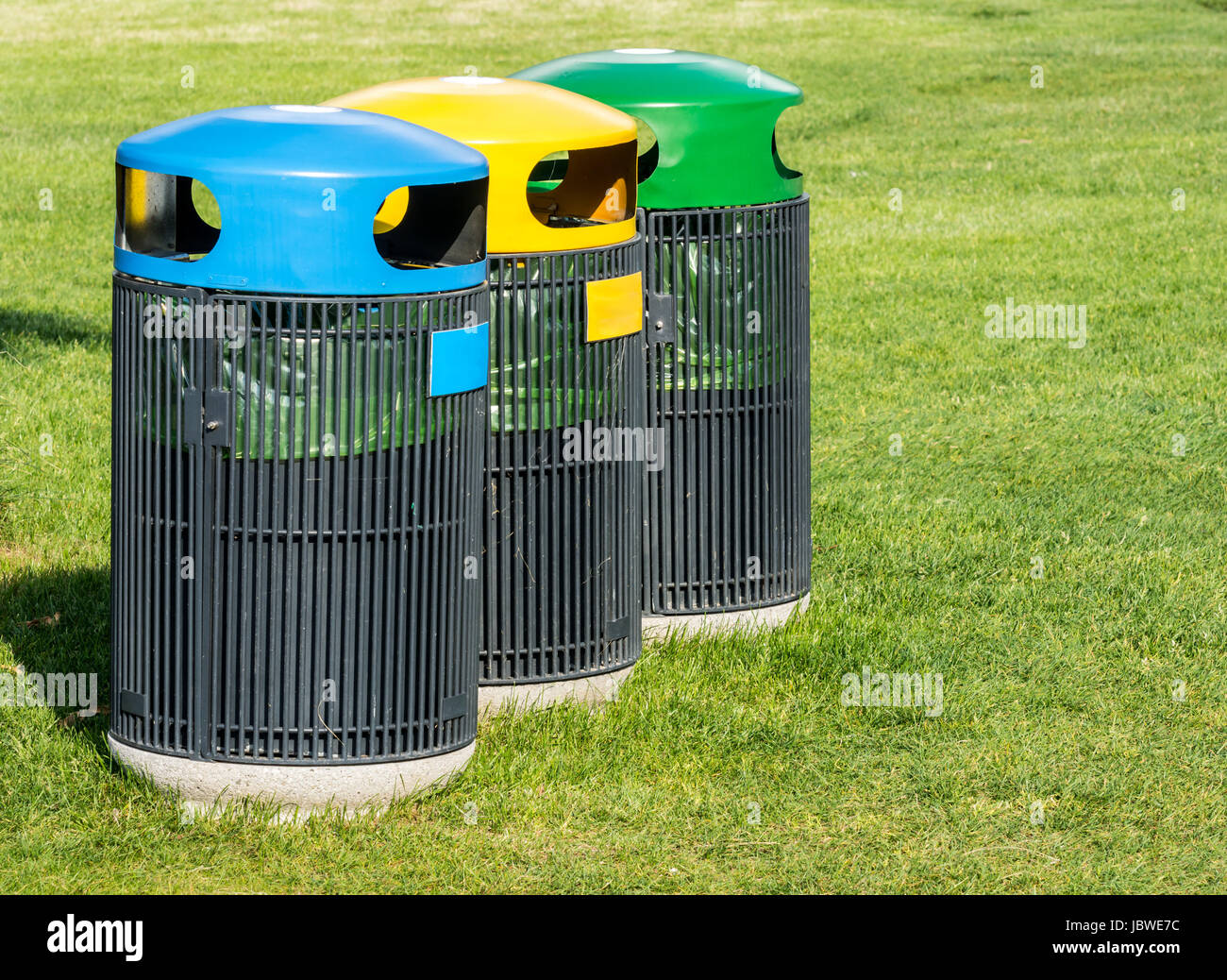 Waste separation of paper, plastic, glass, mettal for recycling Stock ...