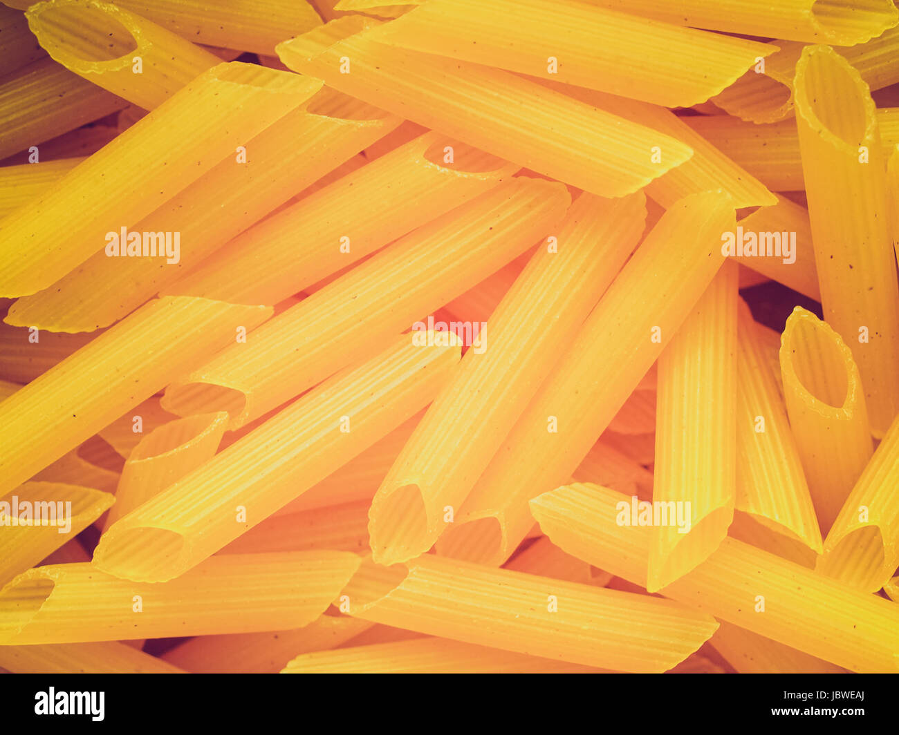 Vintage retro looking Penne pasta Italian cuisine food Stock Photo - Alamy