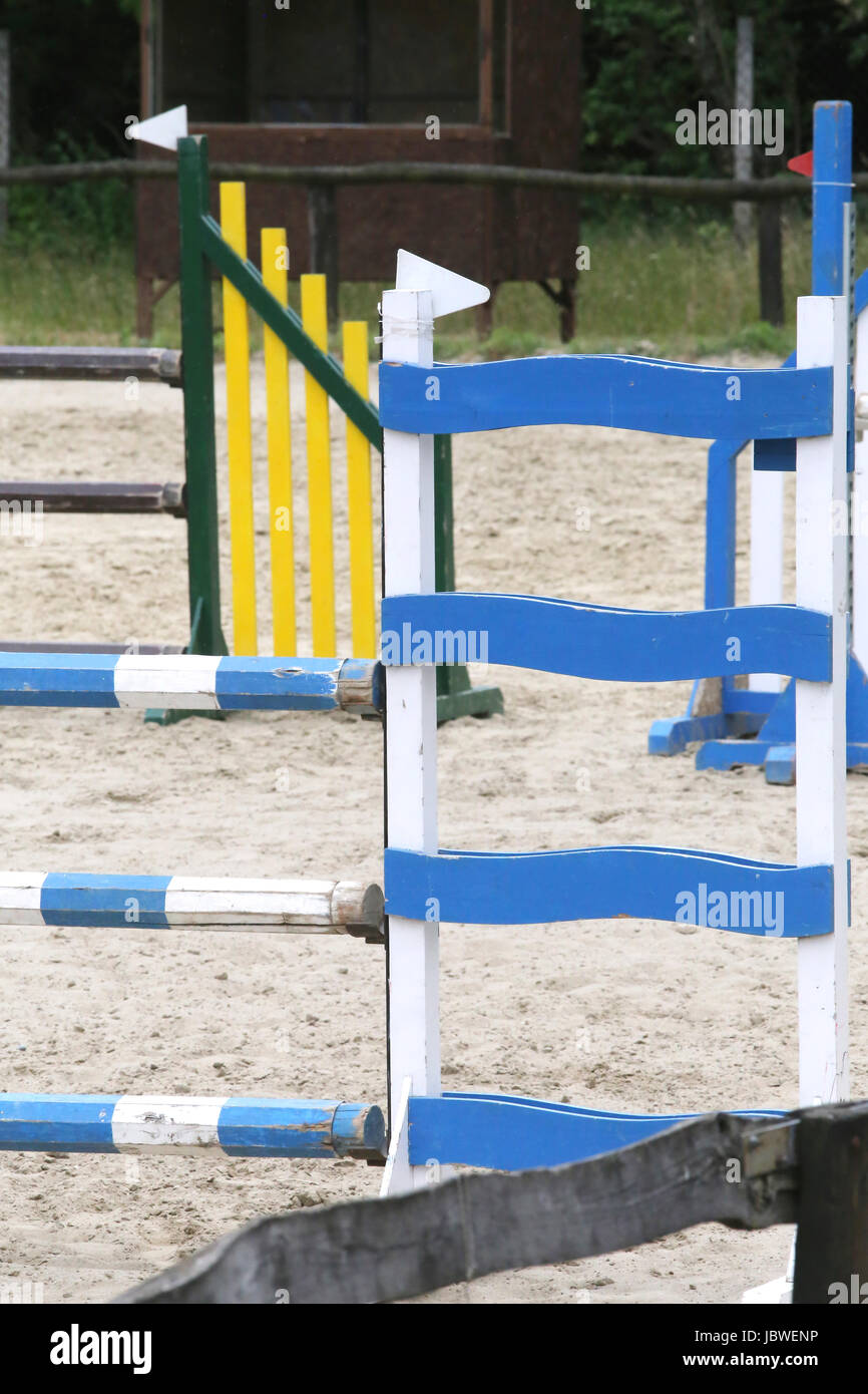 Vertical shiot of show jumping hurdles Stock Photo - Alamy