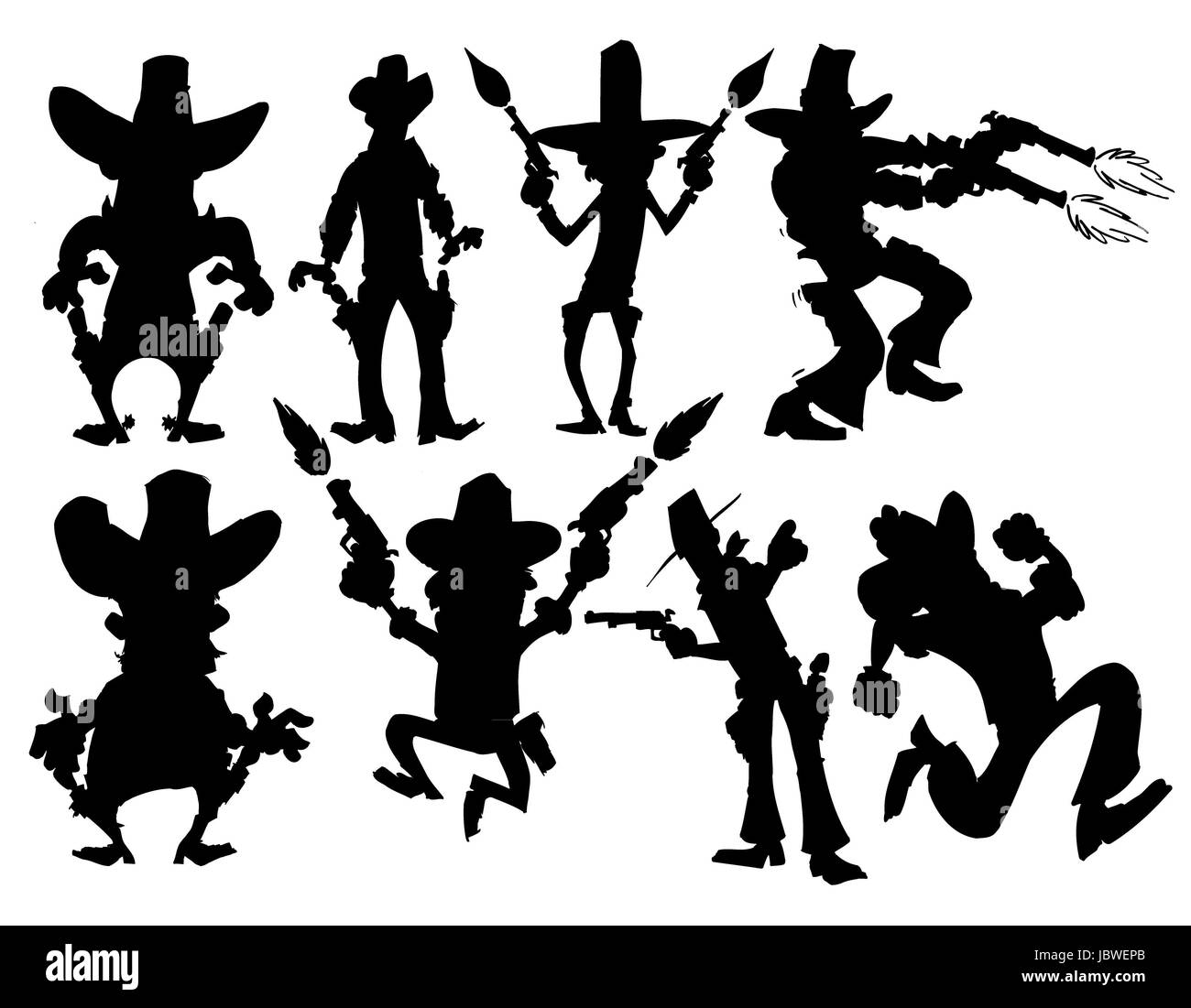 Cowboy gunslinger Black and White Stock Photos & Images - Alamy