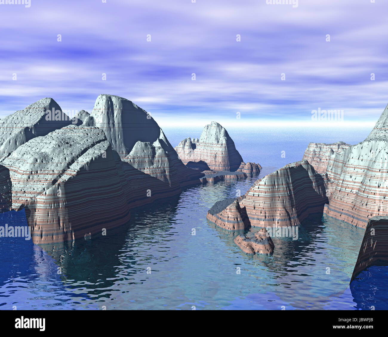 rocks in the water Stock Photo - Alamy