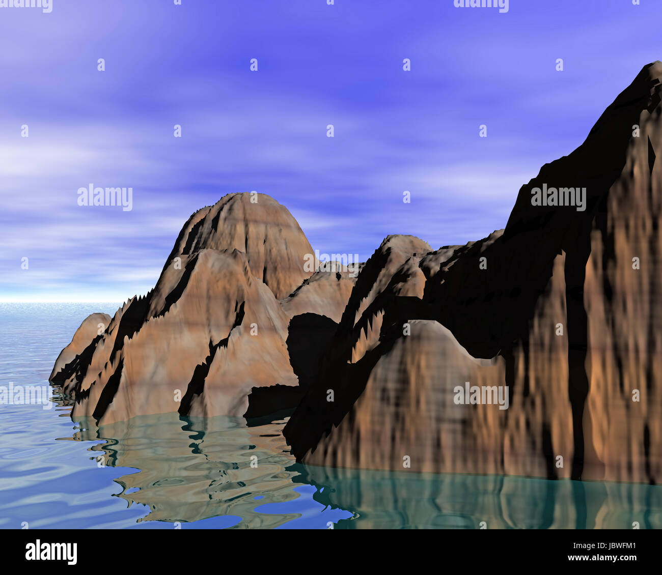 rocks in the water Stock Photo - Alamy