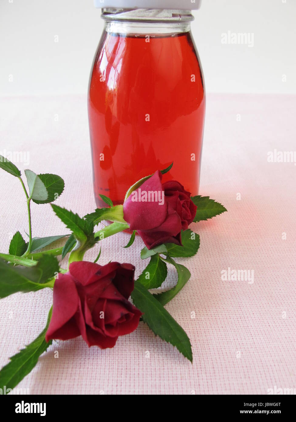 rose flower syrup Stock Photo - Alamy