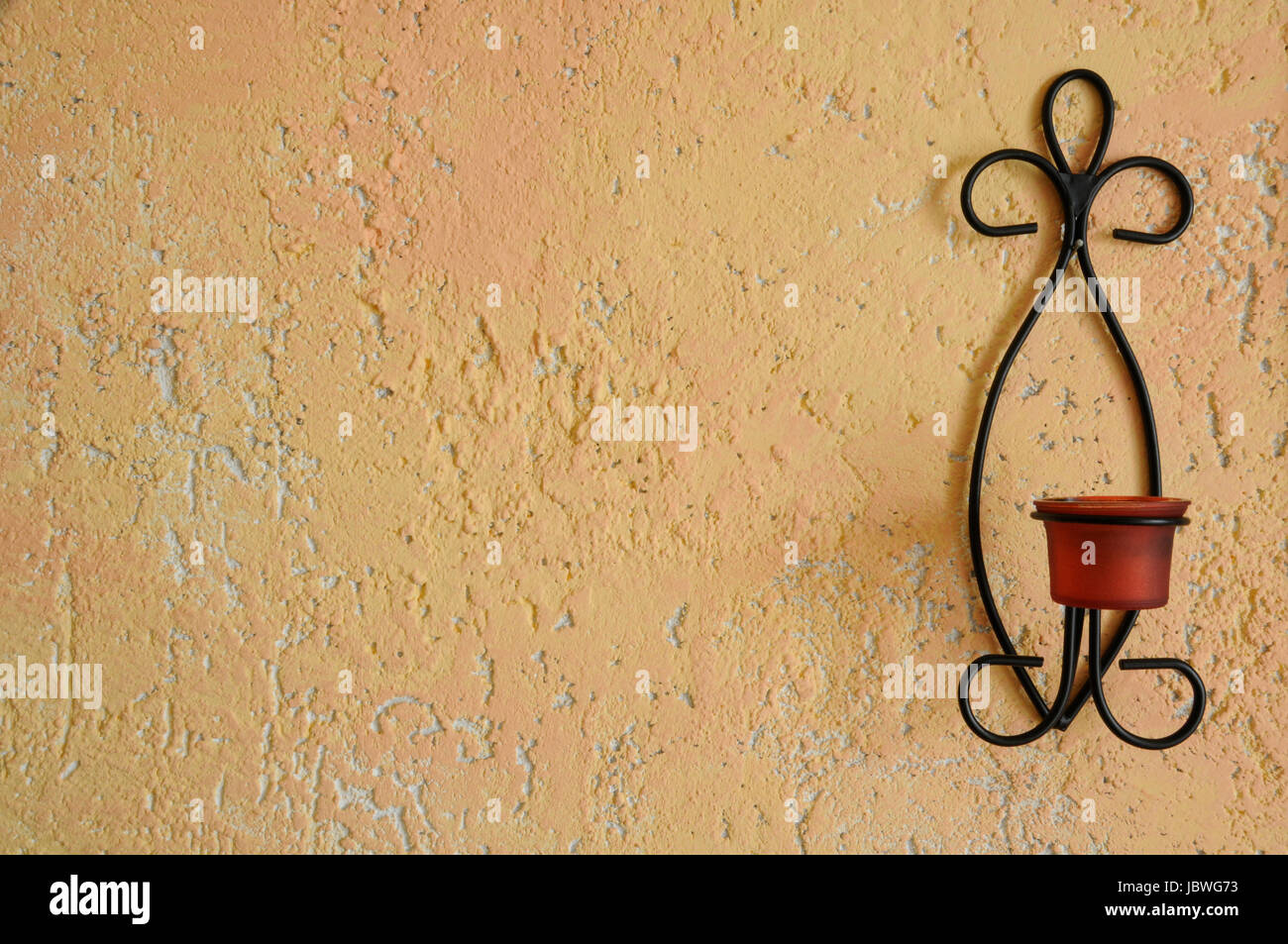 rough plaster with candlestick Stock Photo - Alamy
