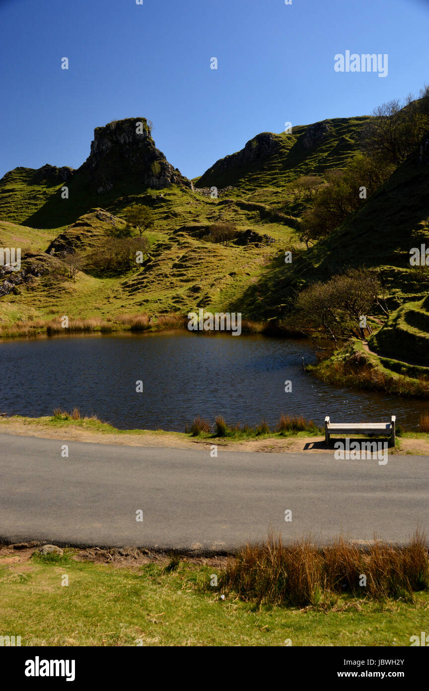 The Rocky Tower of Castle Ewen & the Cone Shaped Hillocks in Fairy Glen ...