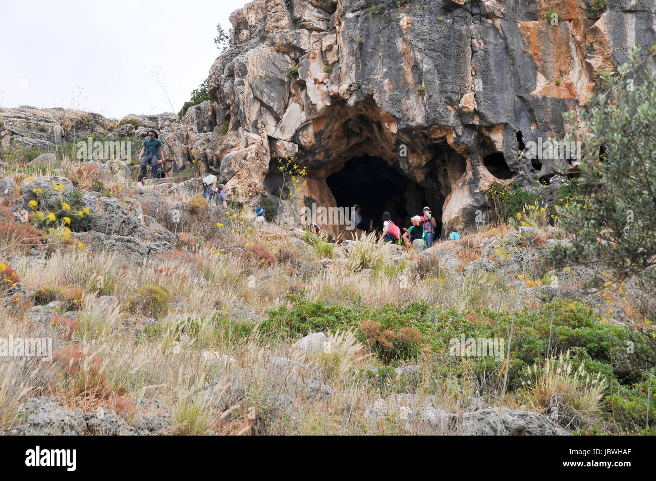 Israel, Carmel Mountain, Nahal Mearot (Cave Stream) nature reserve ...