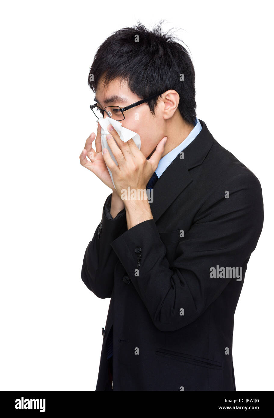 Asia man sneeze hi-res stock photography and images - Alamy