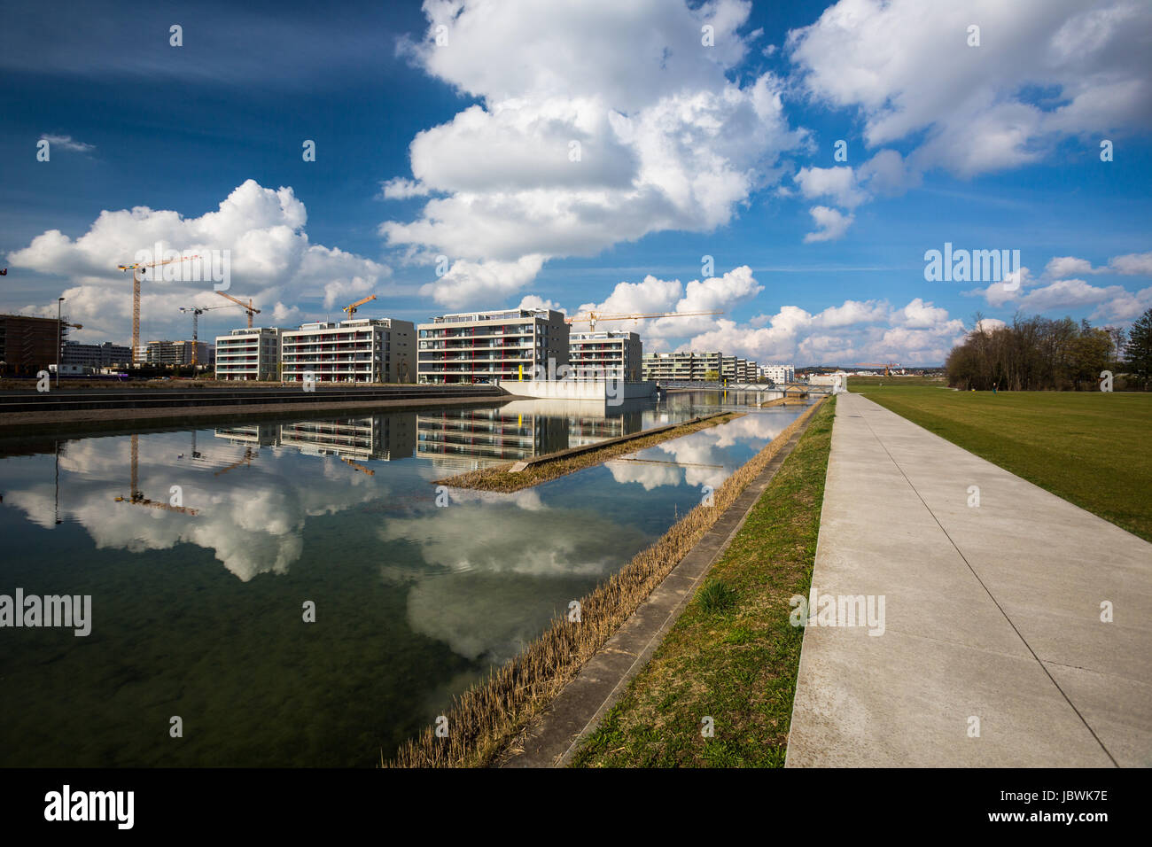 Modern residential housing project in a city Stock Photo - Alamy