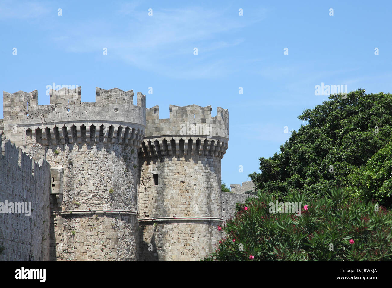 old town wall of rhodes,greece Stock Photo - Alamy