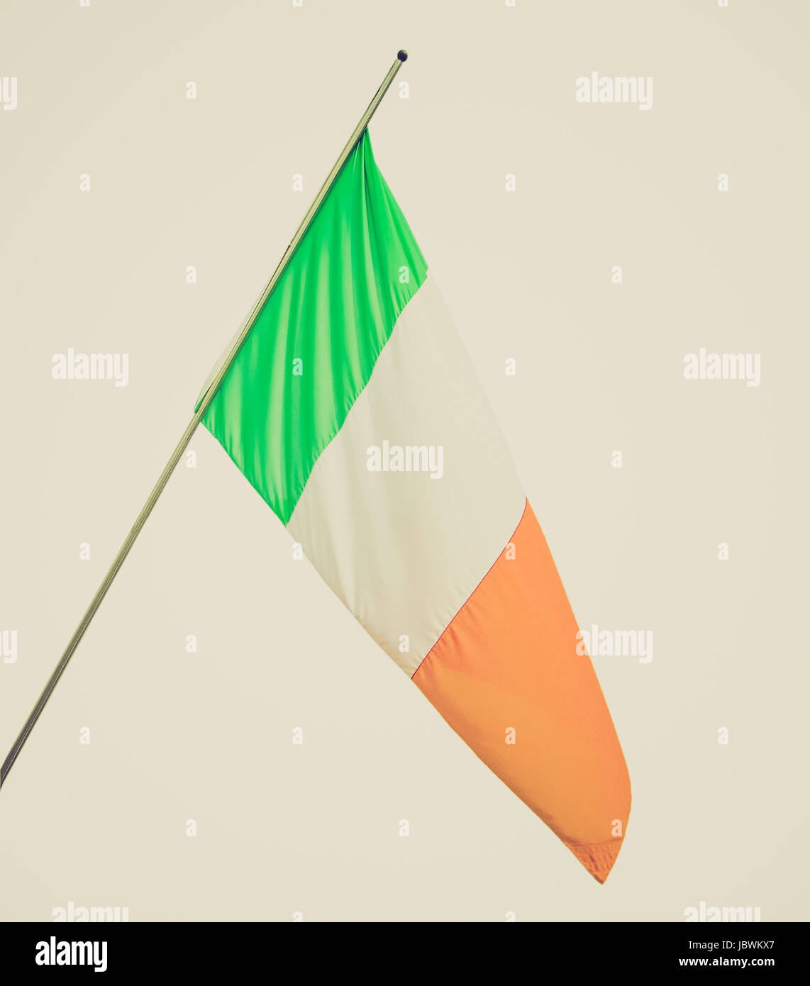 Vintage retro looking The national Irish flag of Ireland (IE ...