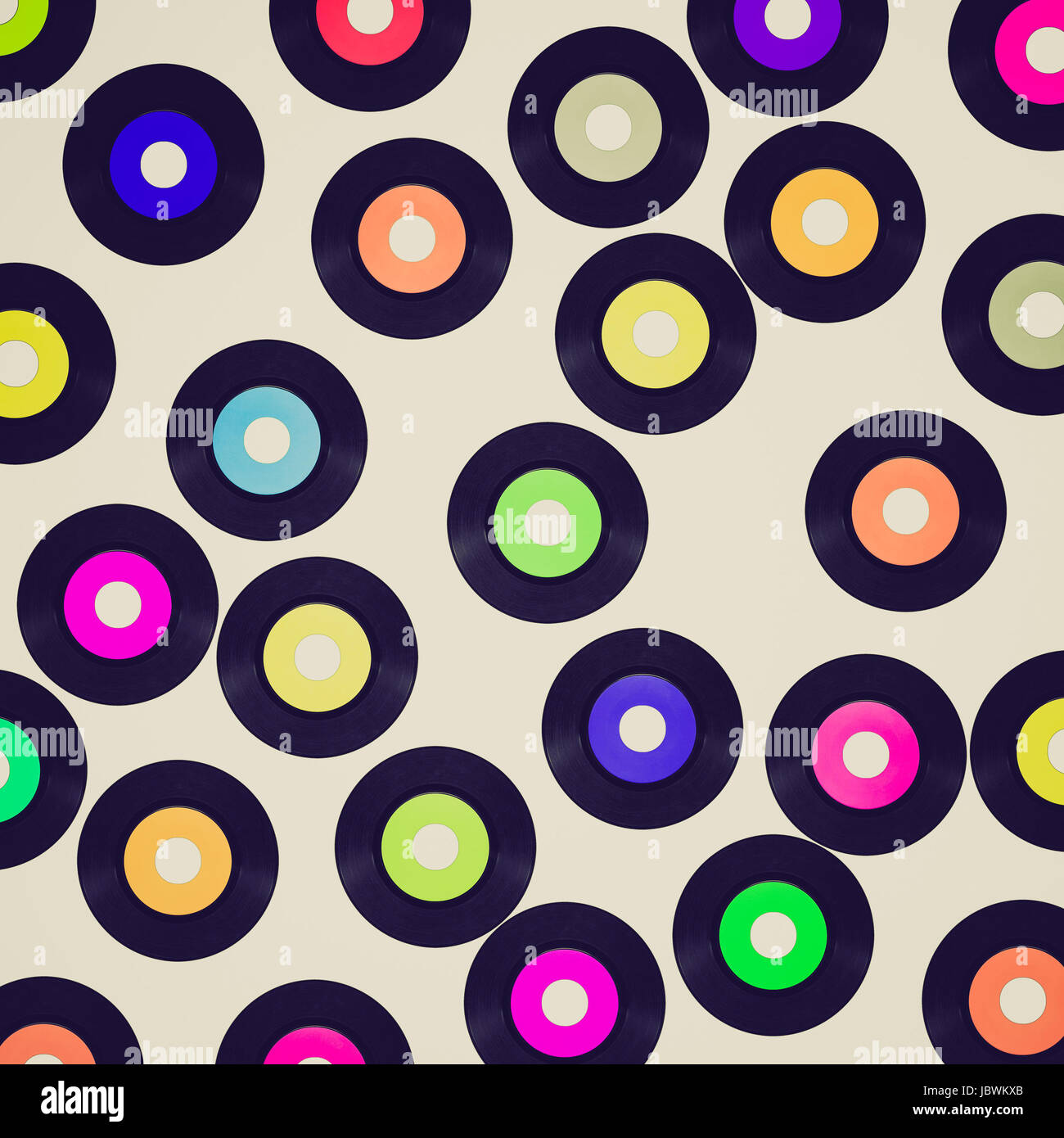 Vintage retro looking Vinyl record vintage analog music recording ...