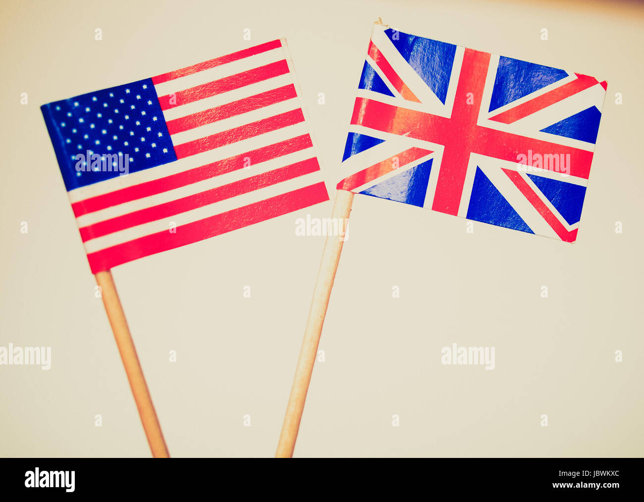 Vintage retro looking The national flag of the United Kingdom (UK) and ...