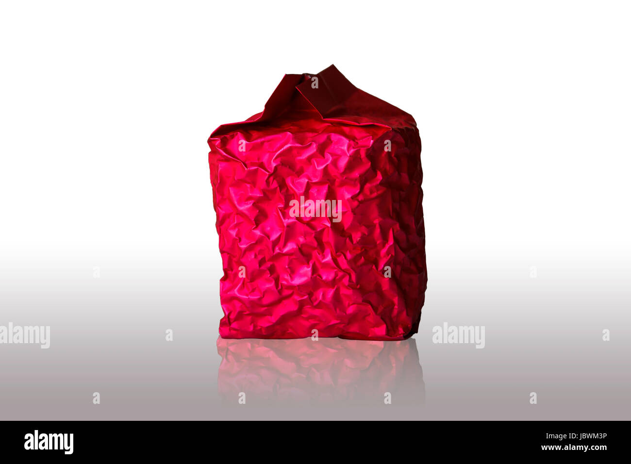 Red Foil Packaging on white background Stock Photo - Alamy