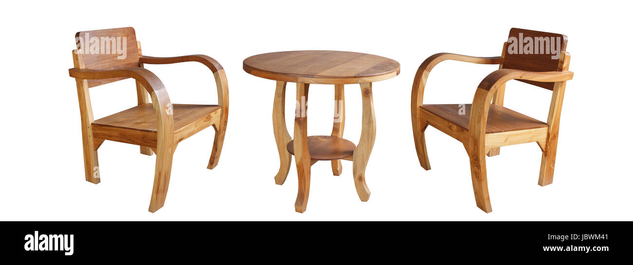 Set of Wooden Chairs Stock Photo - Alamy