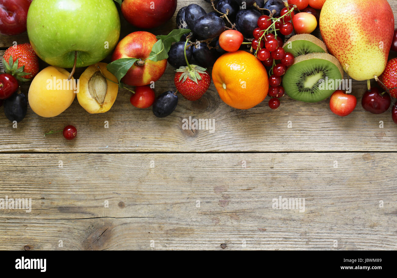 Different fruits and berries, healthy food Stock Photo - Alamy