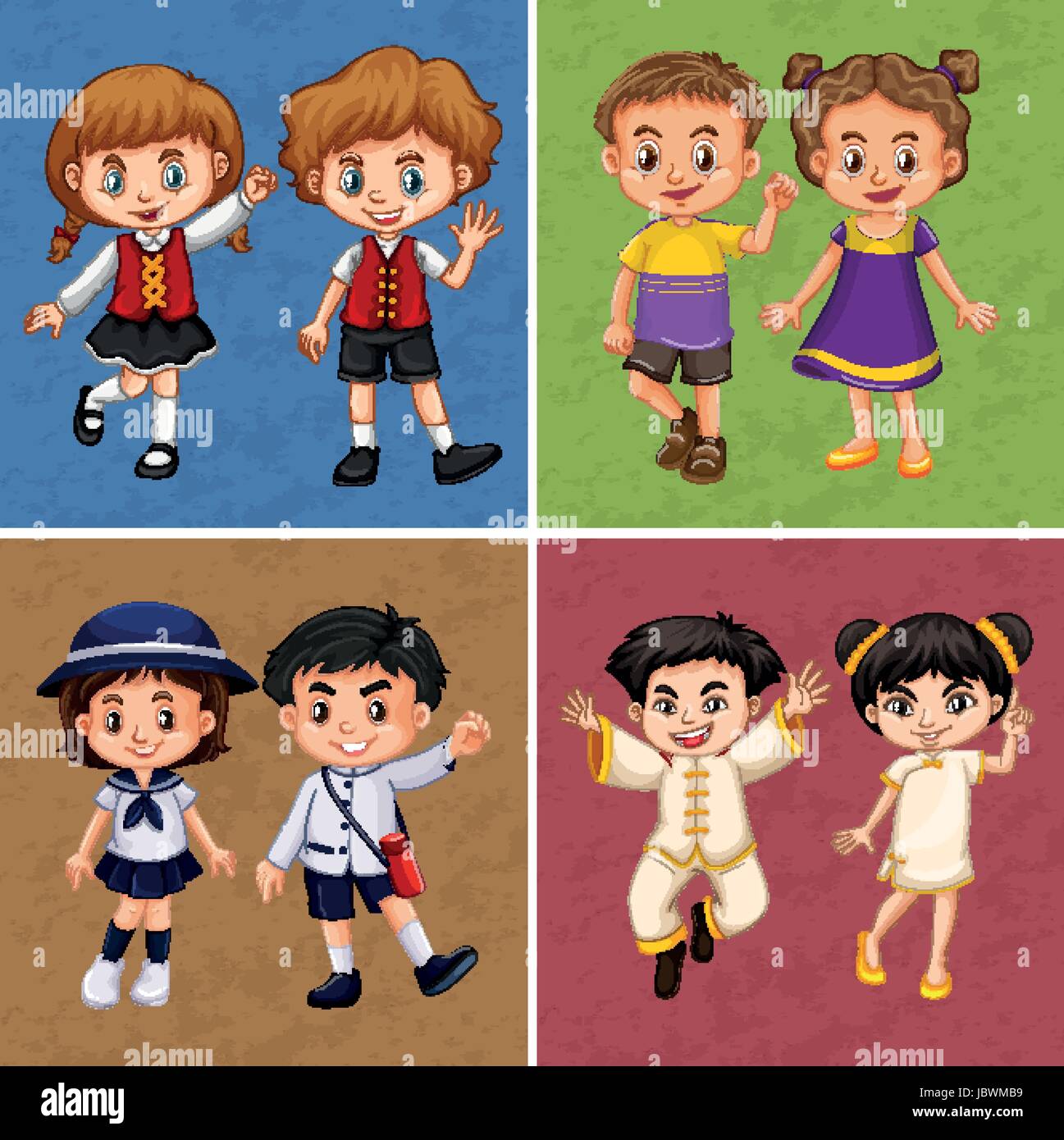 Children different nation Stock Vector Images - Alamy