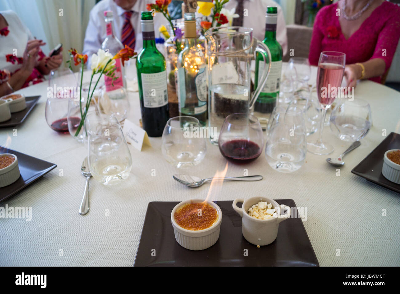 Creme brulee with butterkist ice cream hi-res stock photography and ...