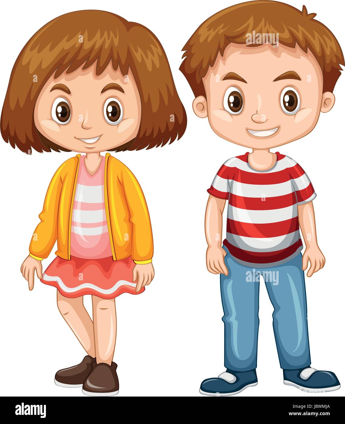 Boy And Girl Faces Clipart