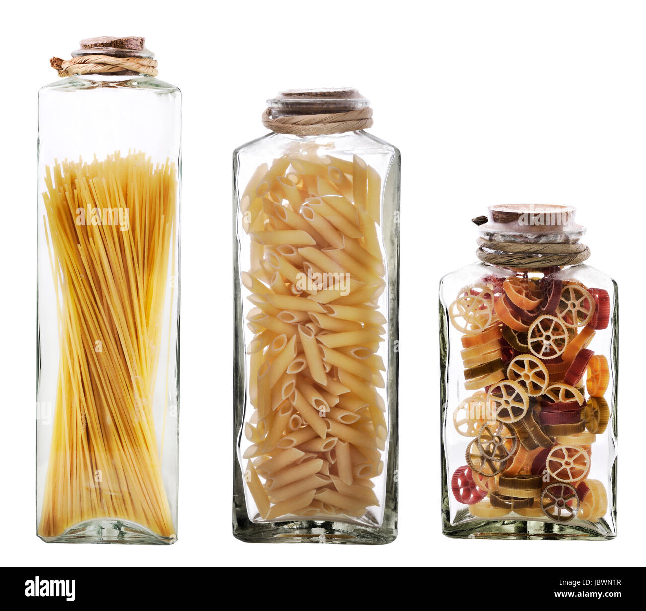 Pasta Assortment In The Glass Jars Stock Photo - Alamy