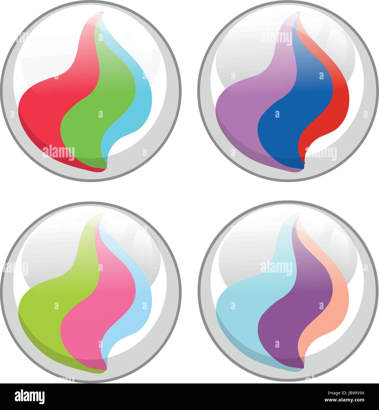 Four designs of glass marbles illustration Stock Vector Image & Art - Alamy