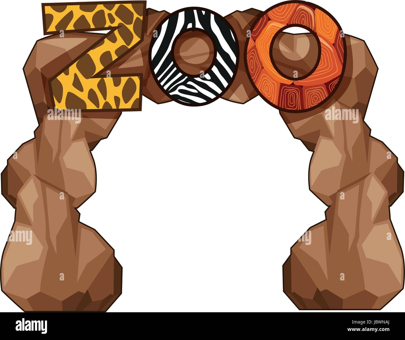 Entrance design for zoo illustration Stock Vector Image & Art - Alamy