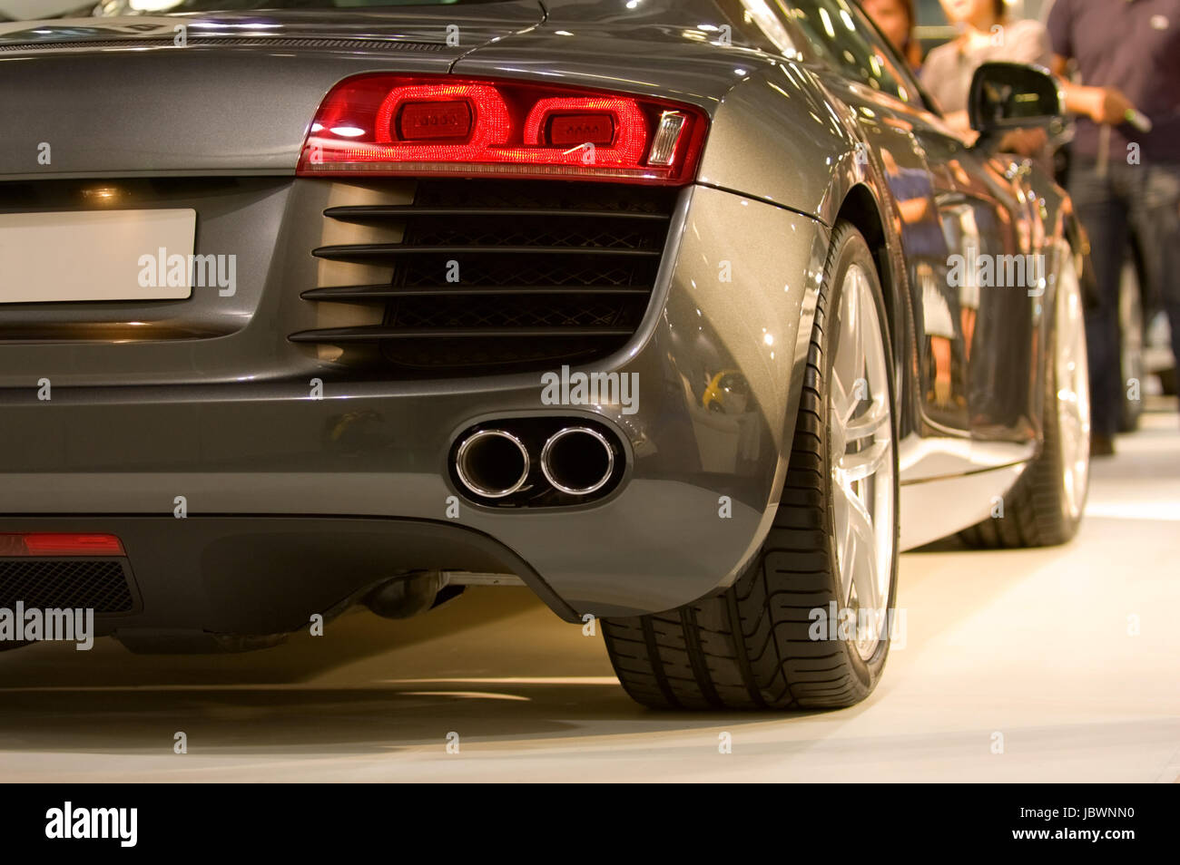 Back of supercar at show Stock Photo - Alamy