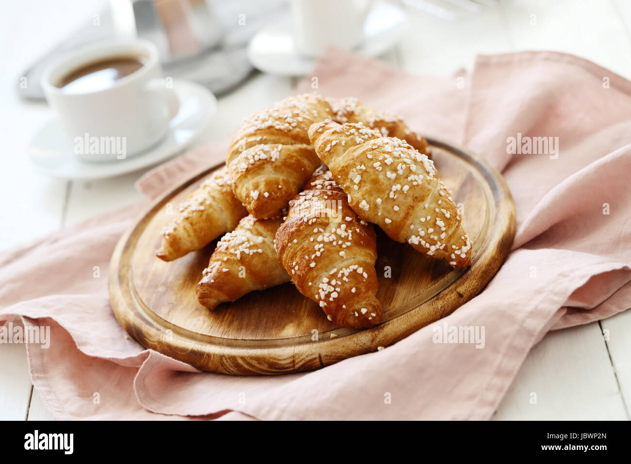 Traditionally french croissants preparation hi-res stock photography ...