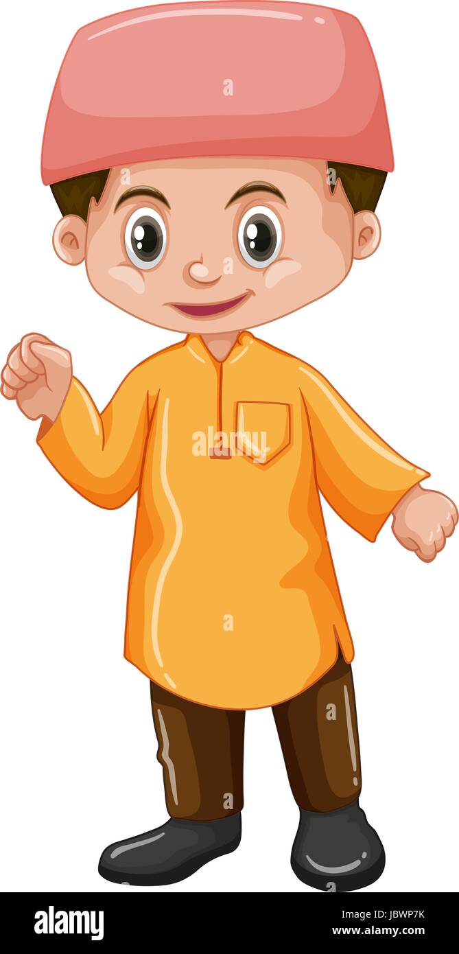 Afghanistan boy in yellow shirt illustration Stock Vector Image & Art ...