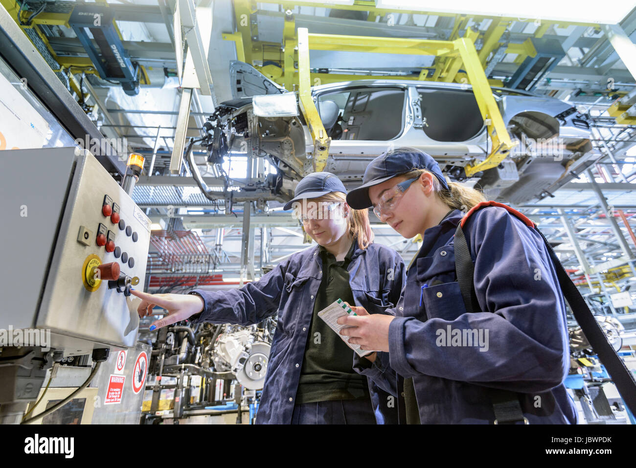 Female car worker on production line hi-res stock photography and ...