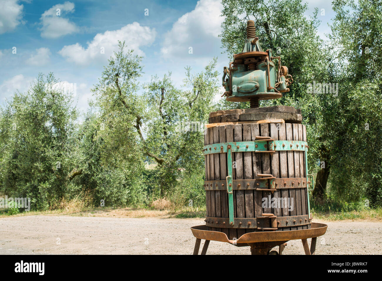 Olive press vintage machine hi-res stock photography and images - Alamy